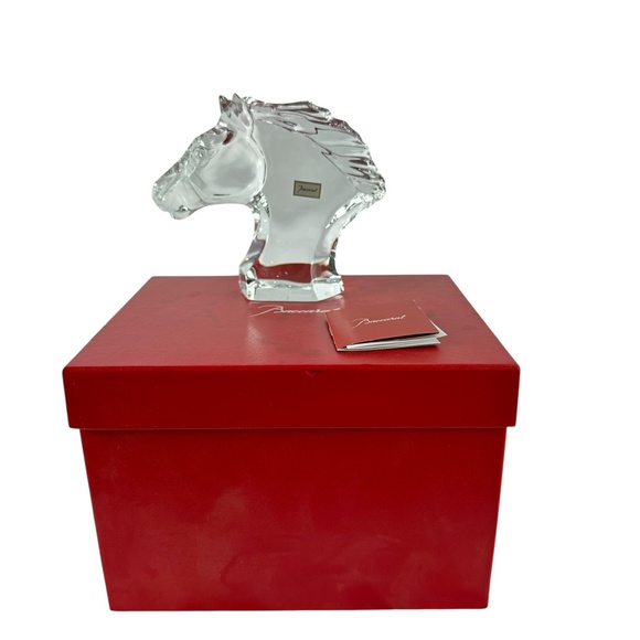 Baccarat | Accents | Baccarat Clear Crystal Figurine Horse Head Bust ...